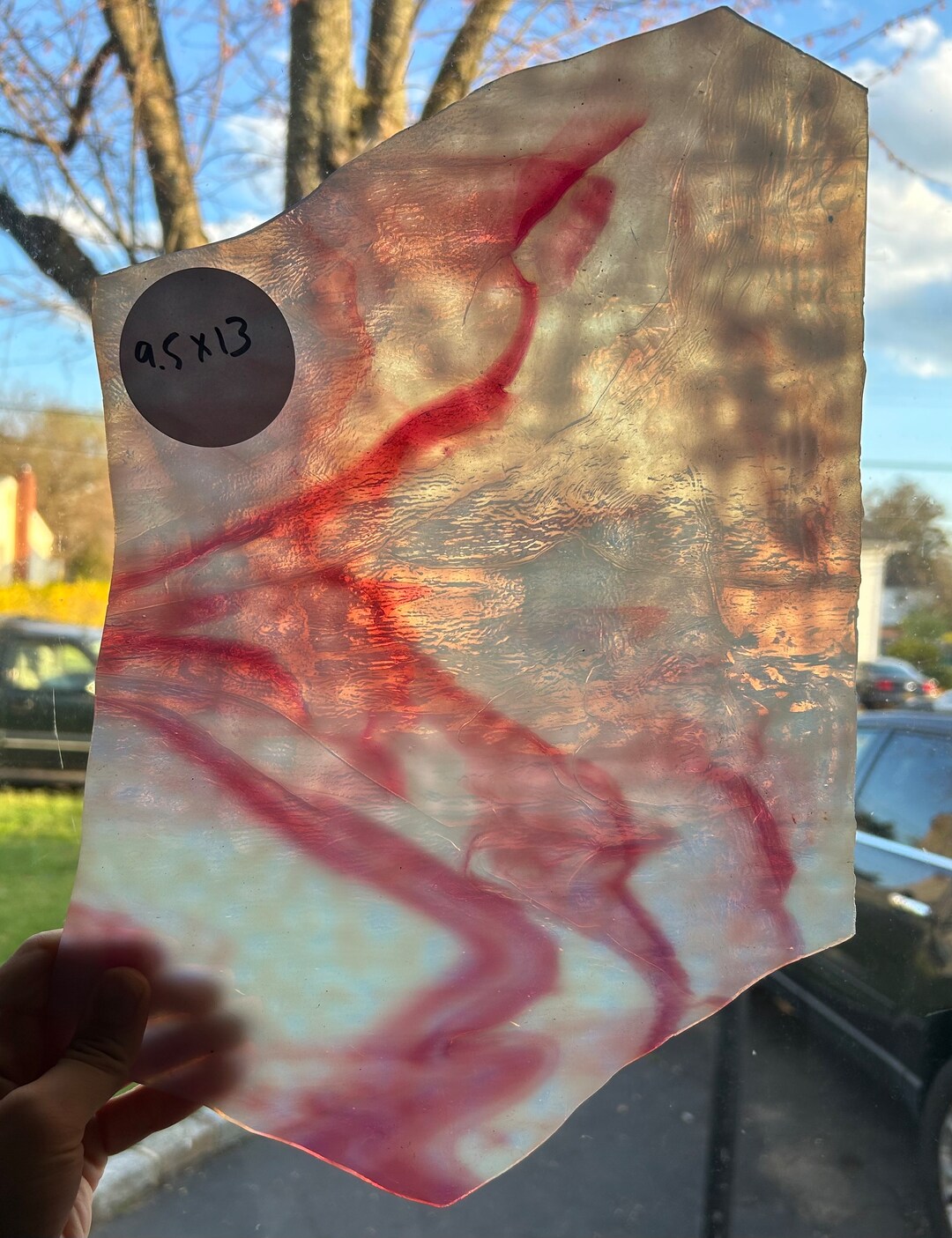 Old Bullseye Pink White Art Glass - Etsy