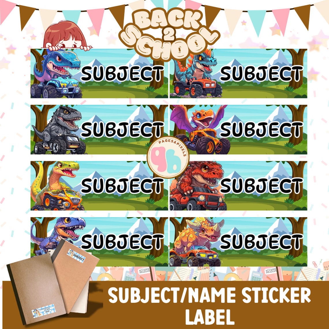 Editable Back to School Labels Personalized Name Labels Instant ...