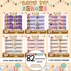 Editable Back to School Labels Personalized Name Labels Instant ...