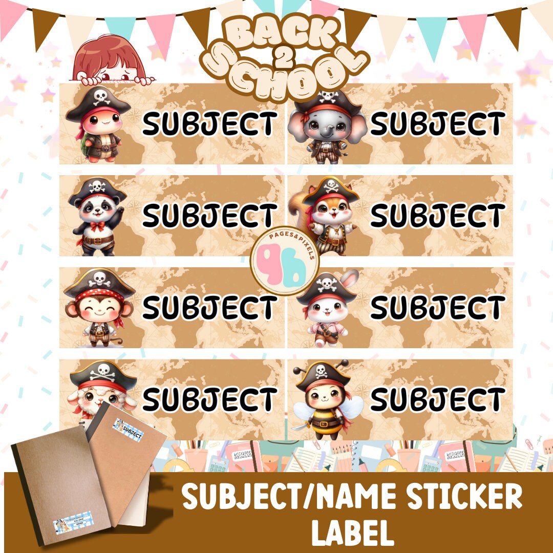 Editable Back to School Labels Personalized Name Labels Instant ...