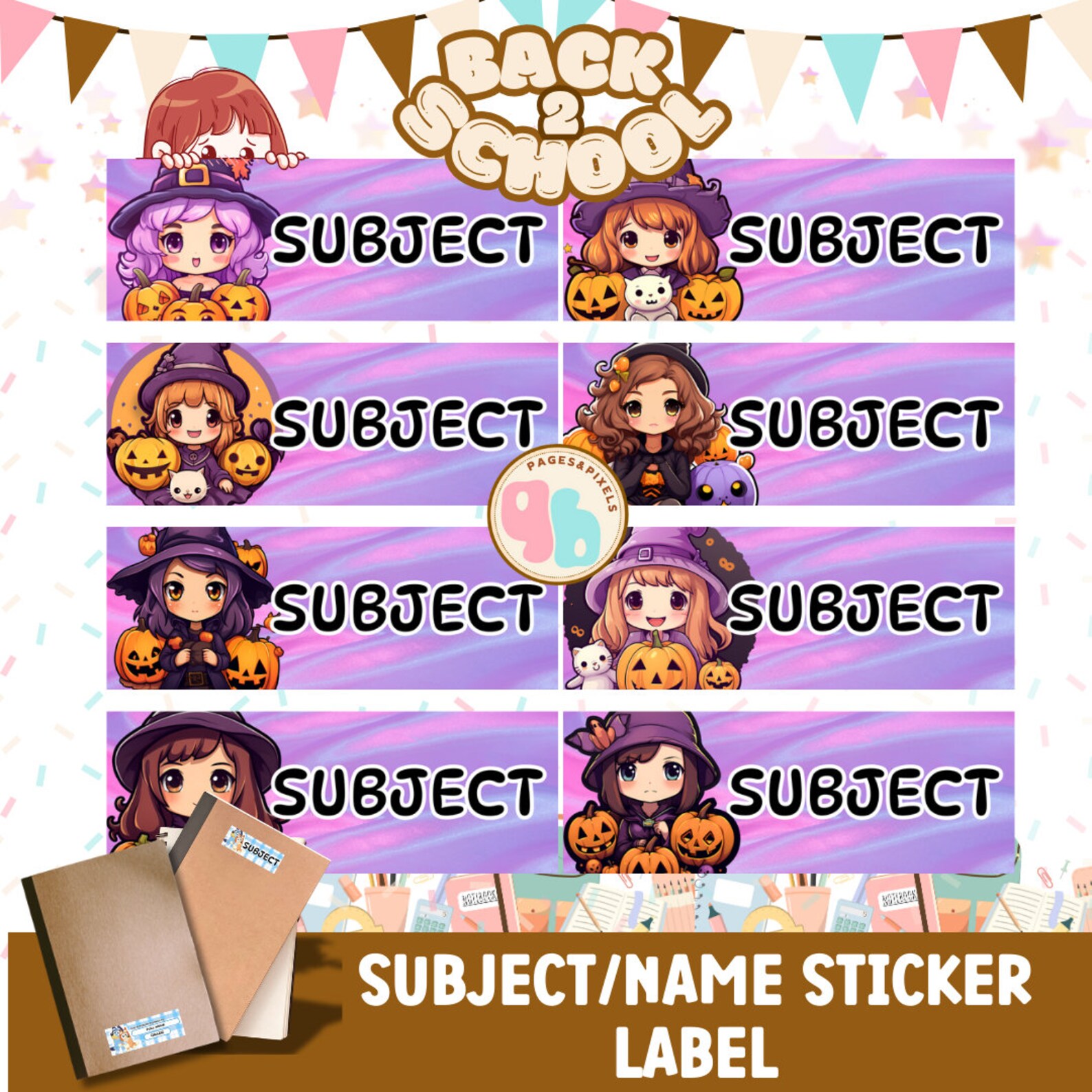 Editable Back to School Labels Personalized Name Labels Instant ...