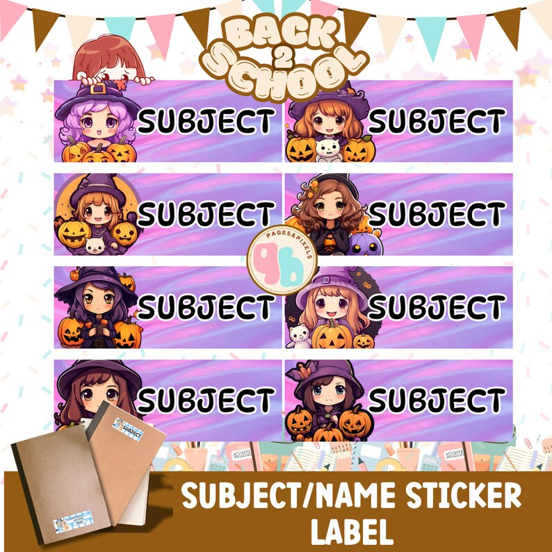 Editable Back to School Labels Personalized Name Labels Instant ...