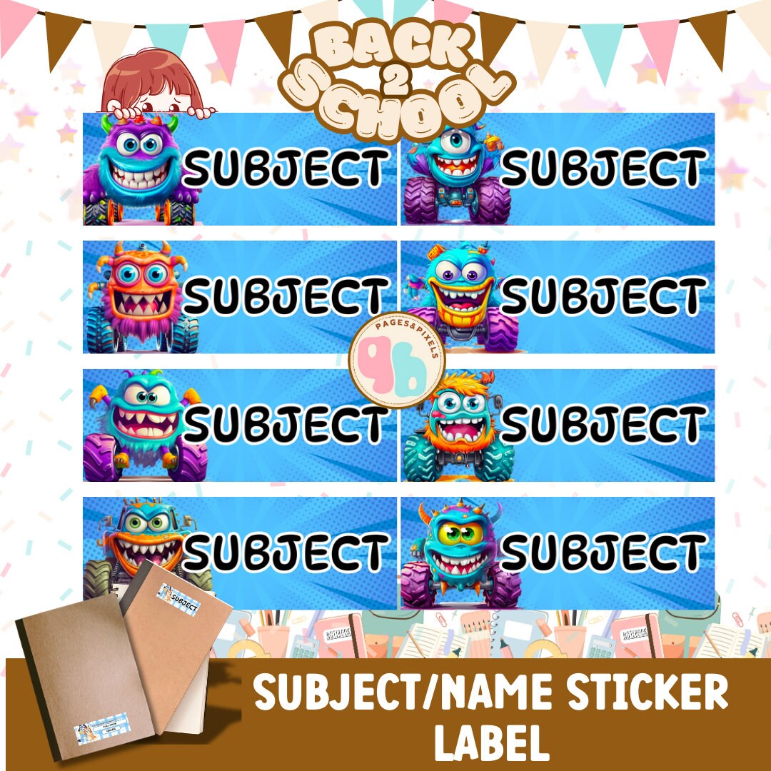 Editable Back to School Labels Personalized Name Labels Instant ...