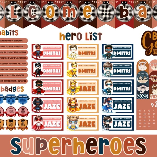 Superhero Classroom - Etsy