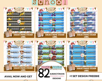 Editable Back to School Labels Personalized Name Labels Instant ...