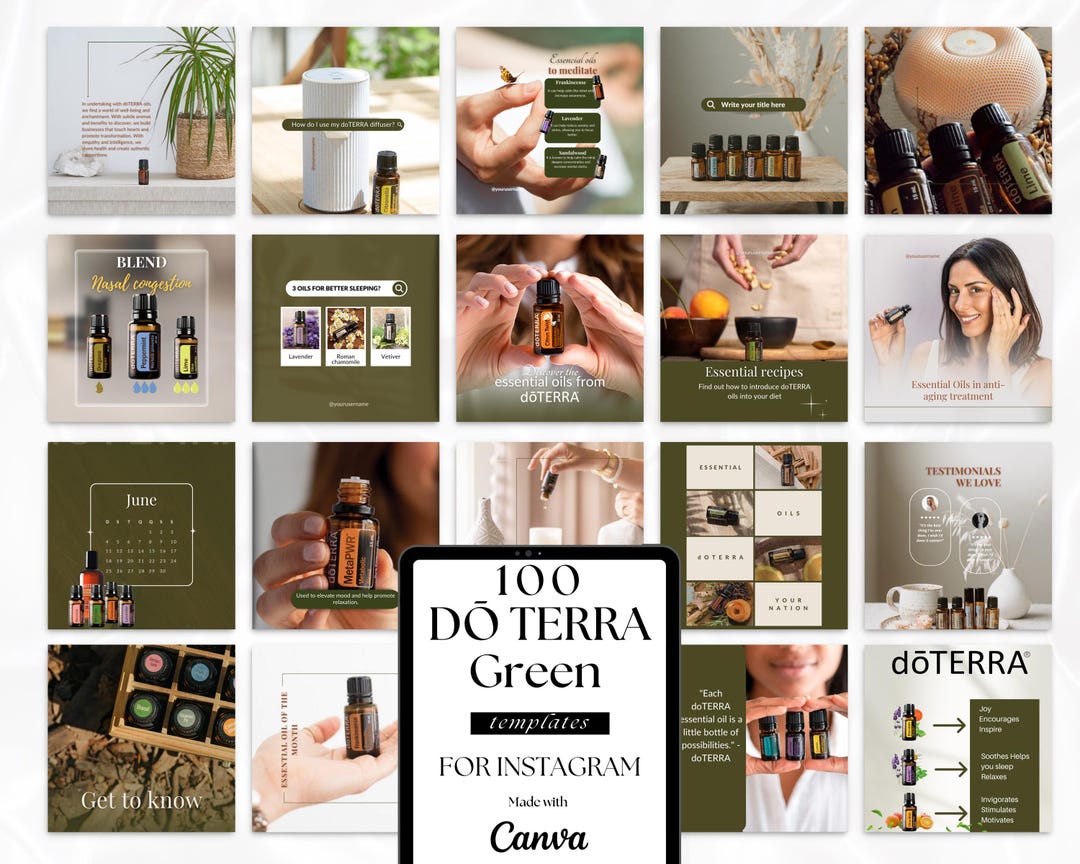 Essential Oil: Doterra Instagram Templates Pack for Wellness Advocates ...