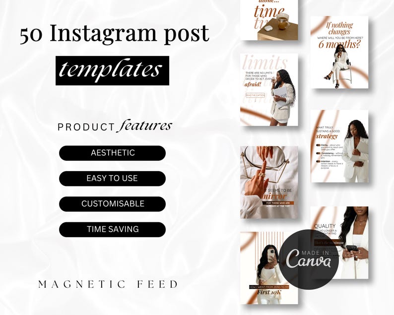Storytelling Carousel Templates Canva Pack + 50 Editable Instagram ...