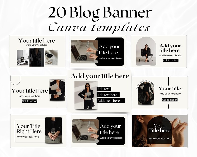 Blog Banner | 20 Customizable Canva Templates - Sleek & Modern Designs ...