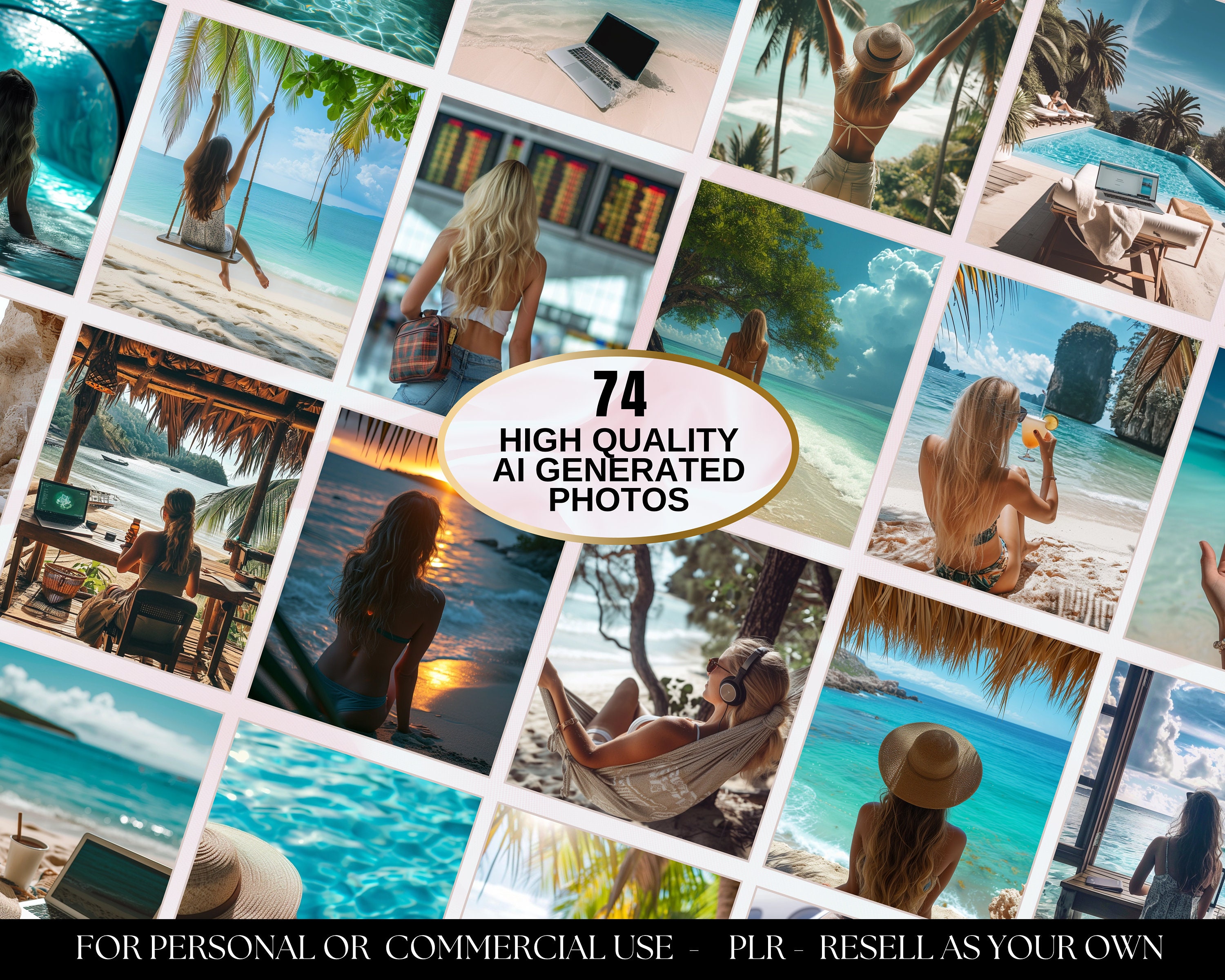 FACELESS Ai-generated Stock Photo Collection -digital Marketer With PLR License - Etsy