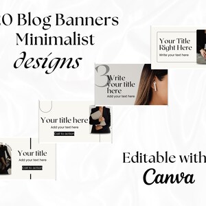 Blog Banner | 20 Customizable Canva Templates - Sleek & Modern Designs ...