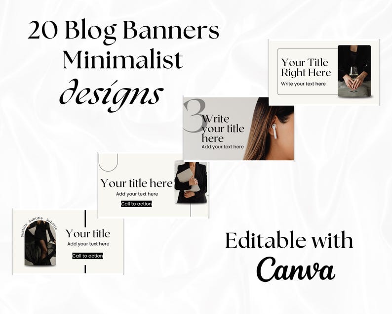 Blog Banner | 20 Customizable Canva Templates - Sleek & Modern Designs ...