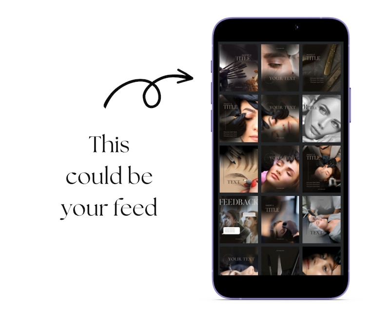 Luxury Aesthetic BROW TECH Instagram Templates Eyebrow Artist Instagram ...