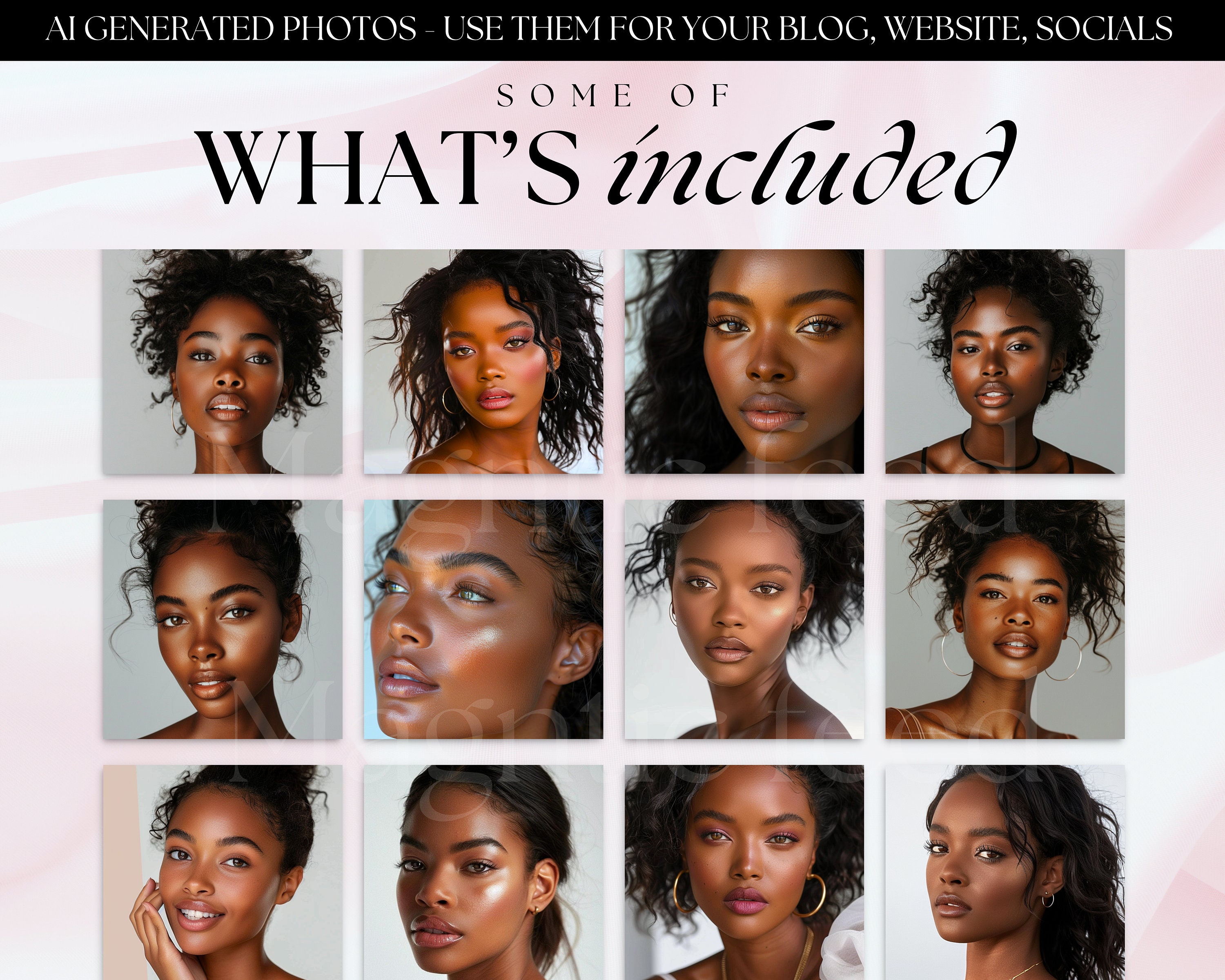 MELANIN Beauty Models 42 High-resolution Ai-generated Stock Photos ...
