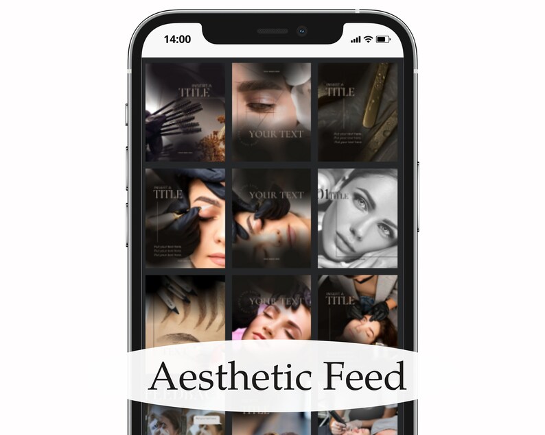 Luxury Aesthetic BROW TECH Instagram Templates Eyebrow Artist Instagram ...