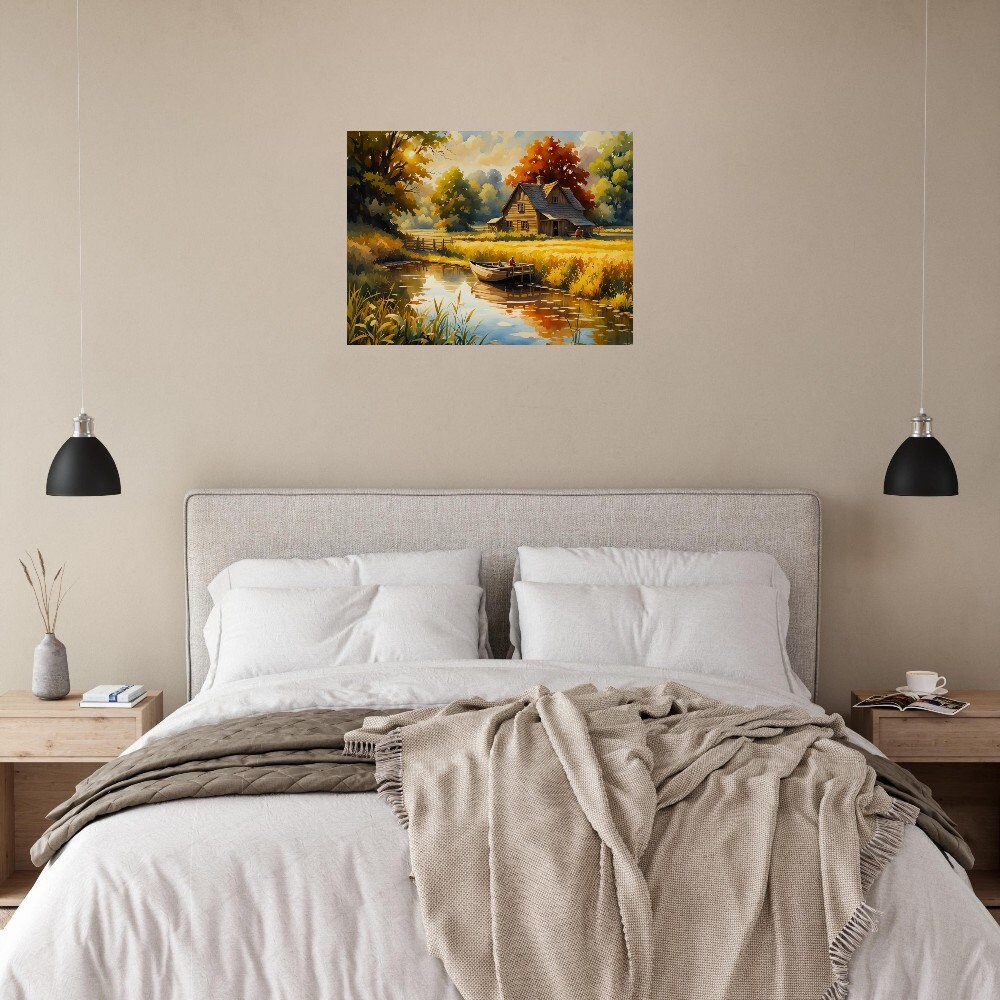 WATERCOLOR LANDSCAPE PRINT Premium Paper Four Sizes 11x14 16x 20 14x24 ...