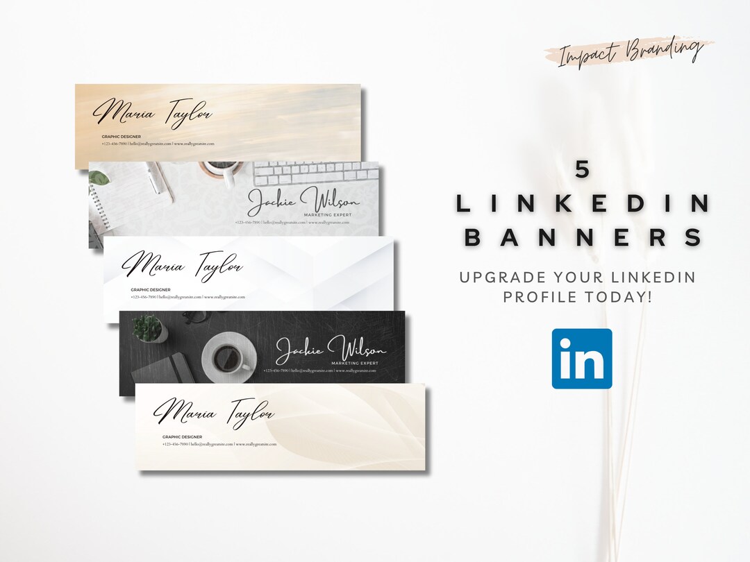 5 Classic & Modern Linkedin Banners Digital Templates - Etsy