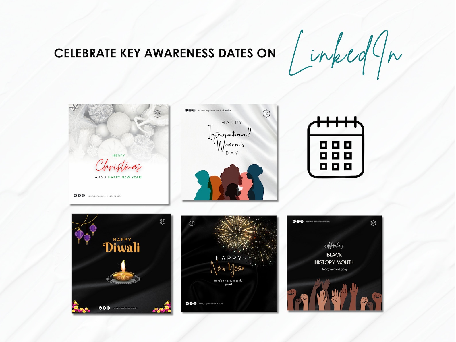 10 Linkedin Post Templates | Canva Social Media Cards (digital Download ...