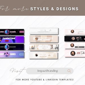 4 Youtube Banner Templates | White Modern Banner Style | Youtube ...