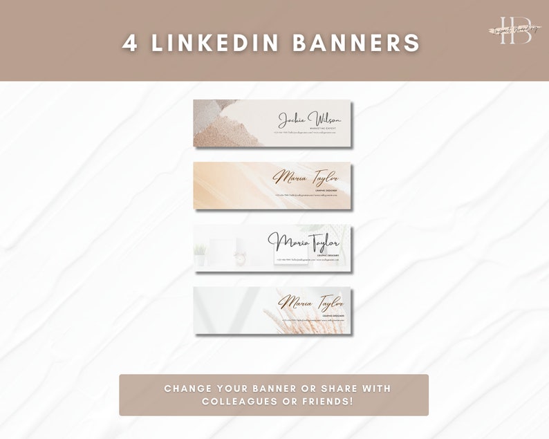 4 Modern Linkedin Banners | Professional Canva Templates (digital ...