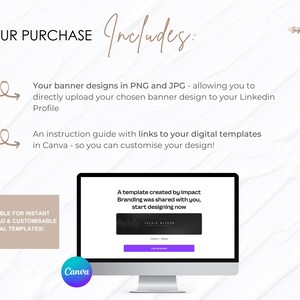 4 Linkedin Banners | Instant Download | Inspirational Quote | Linkedin ...