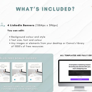 Minimalist Linkedin Banner Templates | Dark Style Canva Backgrounds ...