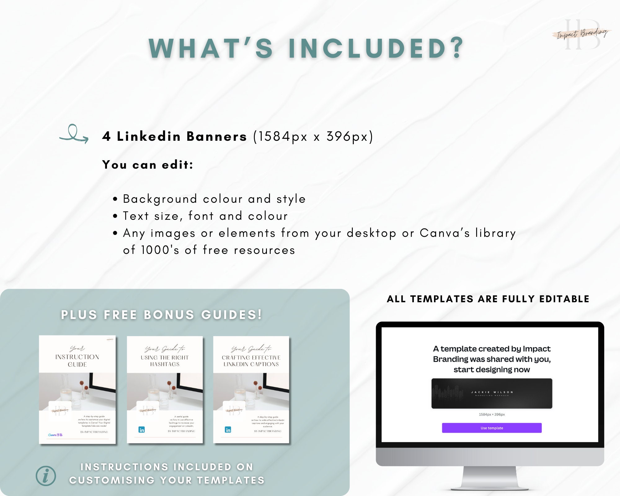 4 Linkedin Professional Banner Templates | Showcase Your Personal Brand ...