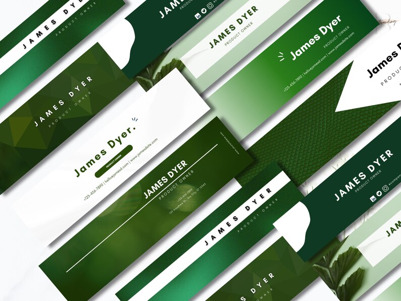8 Professional Linkedin Banners | Green Modern Style | for Businesses ...
