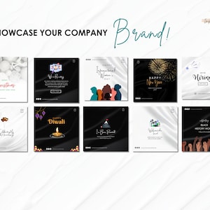 10 Linkedin Post Templates | Canva Social Media Cards (digital Download ...