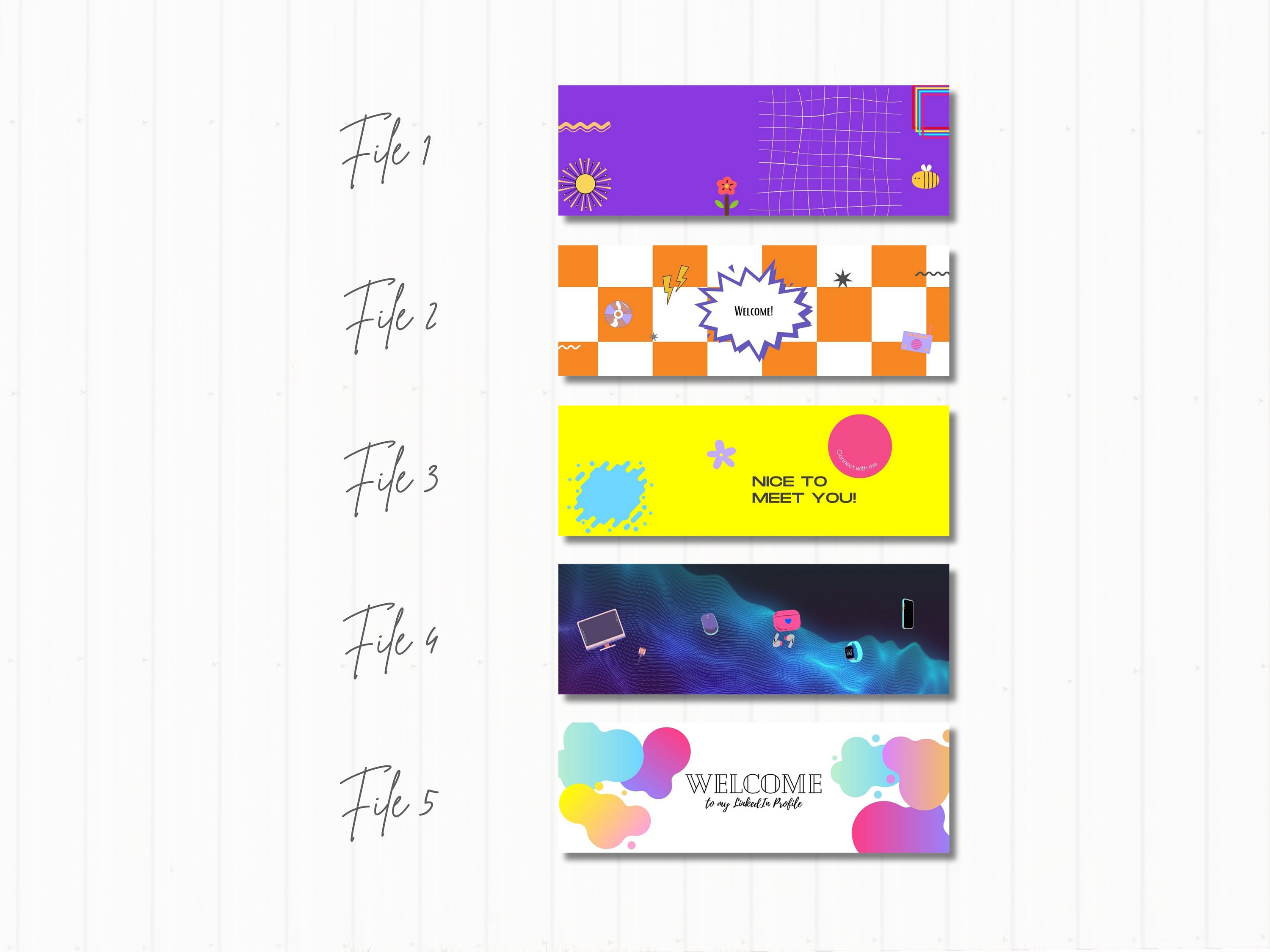 5 Twitter Header | Abstract Pop Art | Instant Download | Digital ...