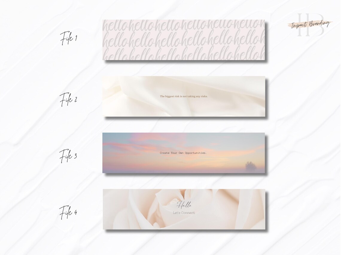 4 Linkedin Banners | Instant Download | Inspirational Quote | Linkedin ...