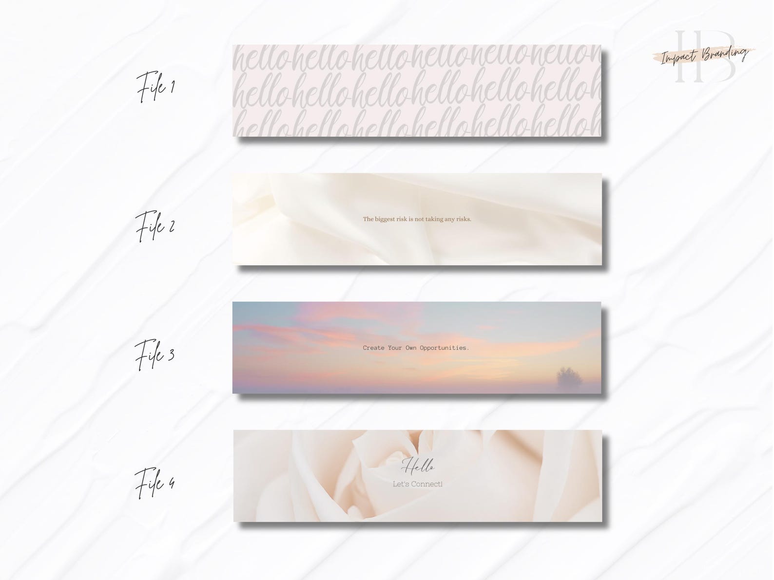 4 Linkedin Banners | Instant Download | Inspirational Quote | Linkedin ...