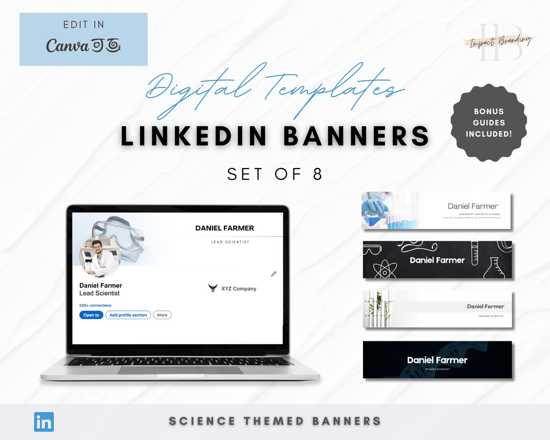 Science Linkedin Banner Templates | Professional Branding (digital ...