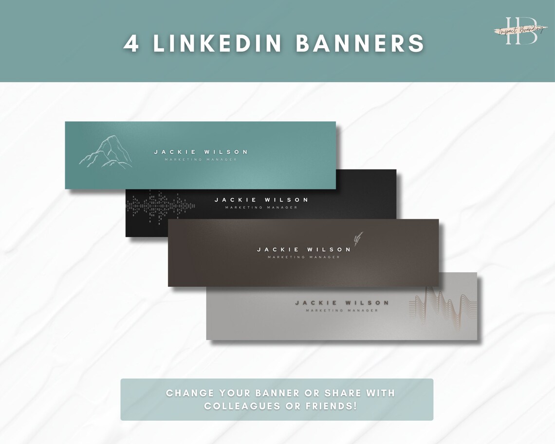4 Linkedin Professional Banner Templates | Showcase Your Personal Brand ...