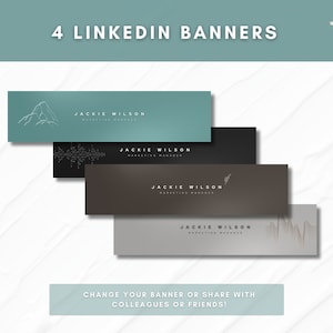 Minimalist Linkedin Banner Templates | Dark Style Canva Backgrounds ...