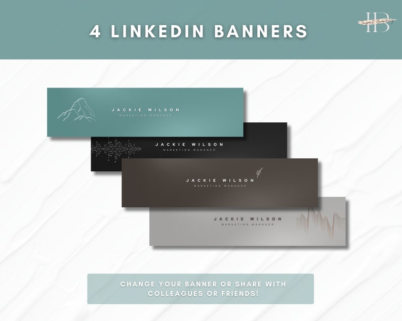 Minimalist Linkedin Banner Templates | Dark Style Canva Backgrounds ...
