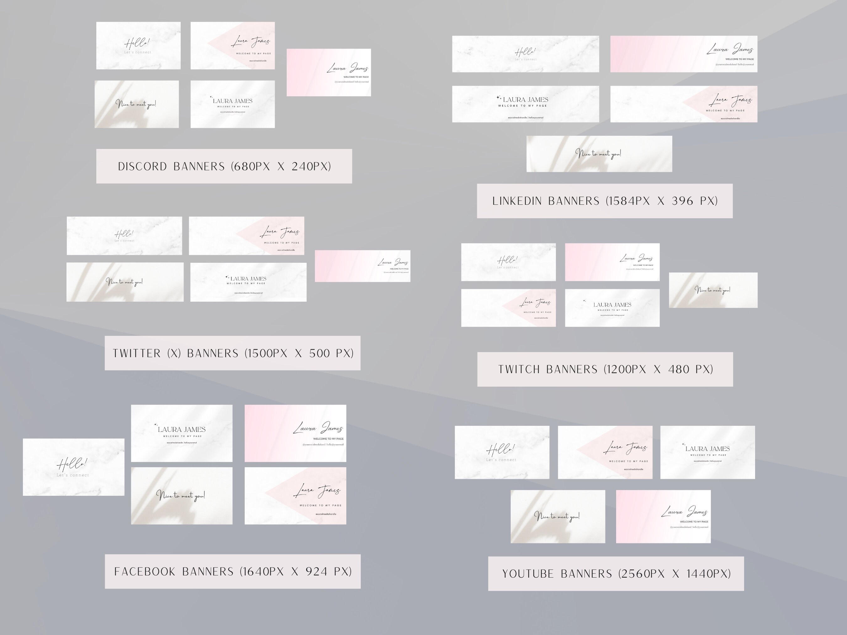 Customisable Banners for ALL Social Media Platforms Banner Template ...