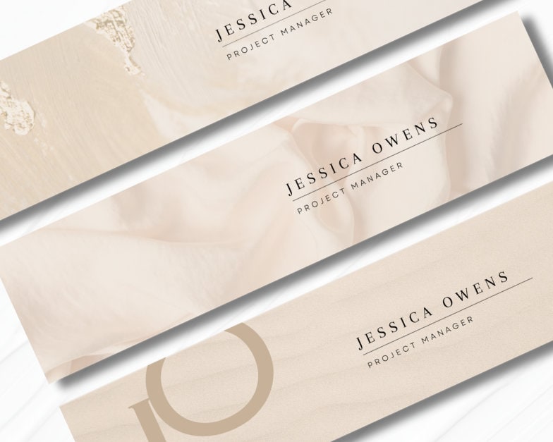 Professional Linkedin Banners | Beige Simple Style | Set of 3 ...