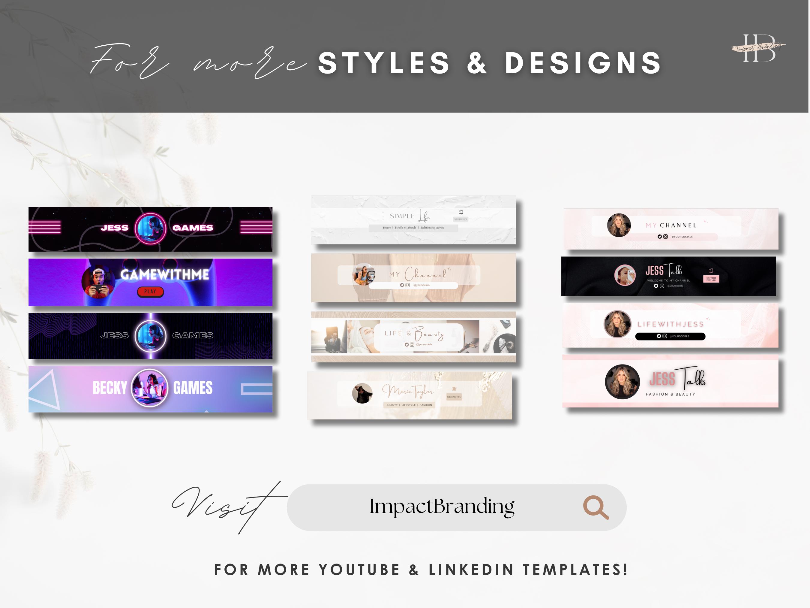 9 Youtube Banner Templates | Pink Modern Banner Style | Youtube ...