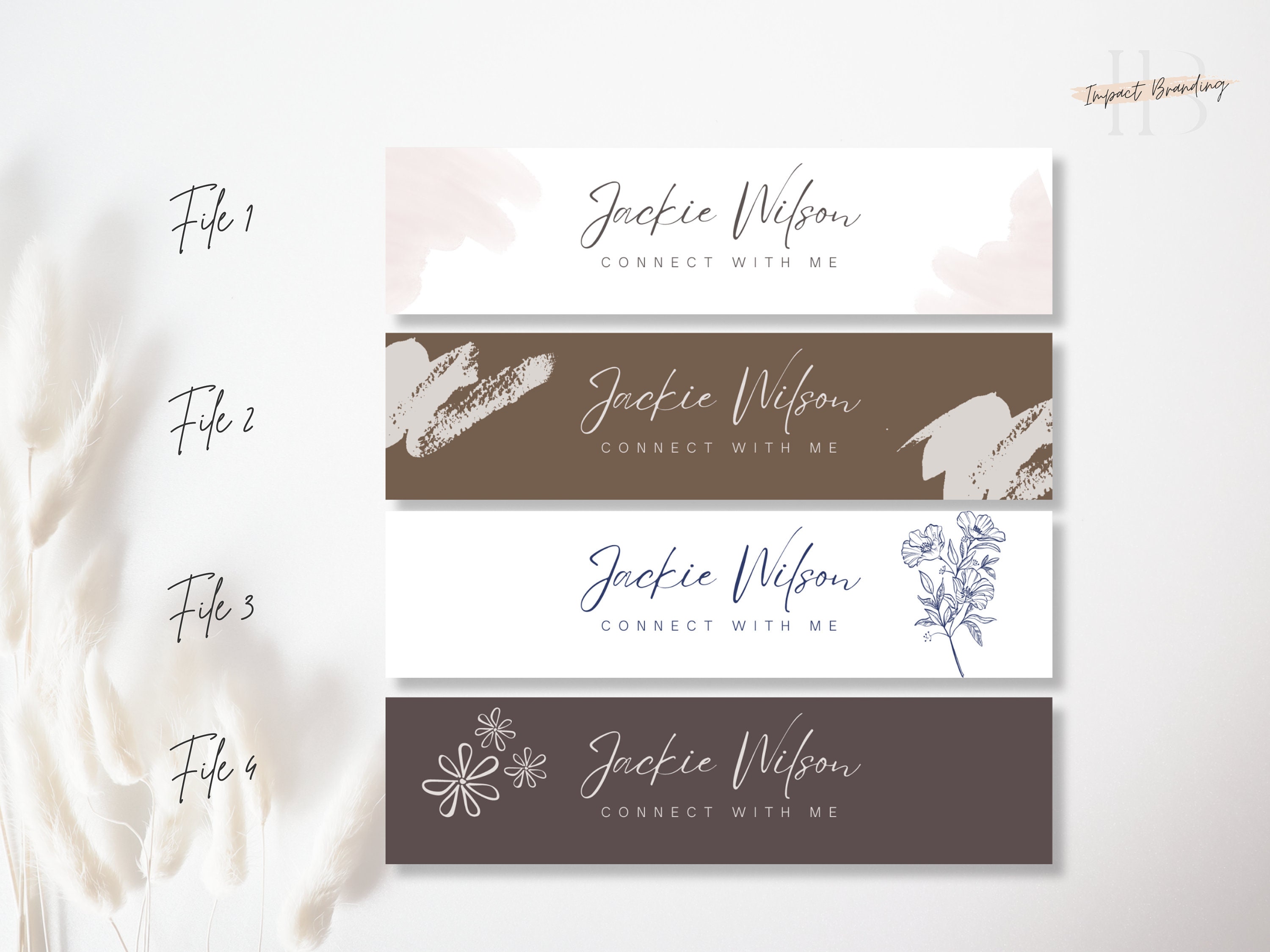 Floral Linkedin Banner Templates | Professional Branding (digital ...