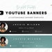 Youtube Banner Templates Dark Minimal Banner Style Youtube Branding ...