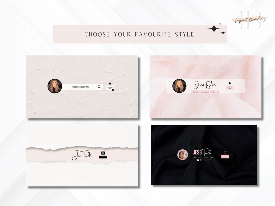 9 Youtube Banner Templates Pink Modern Banner Style Youtube Branding ...