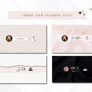 9 Youtube Banner Templates Pink Modern Banner Style Youtube Branding ...