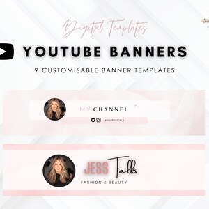 9 Youtube Banner Templates Pink Modern Banner Style Youtube Branding ...