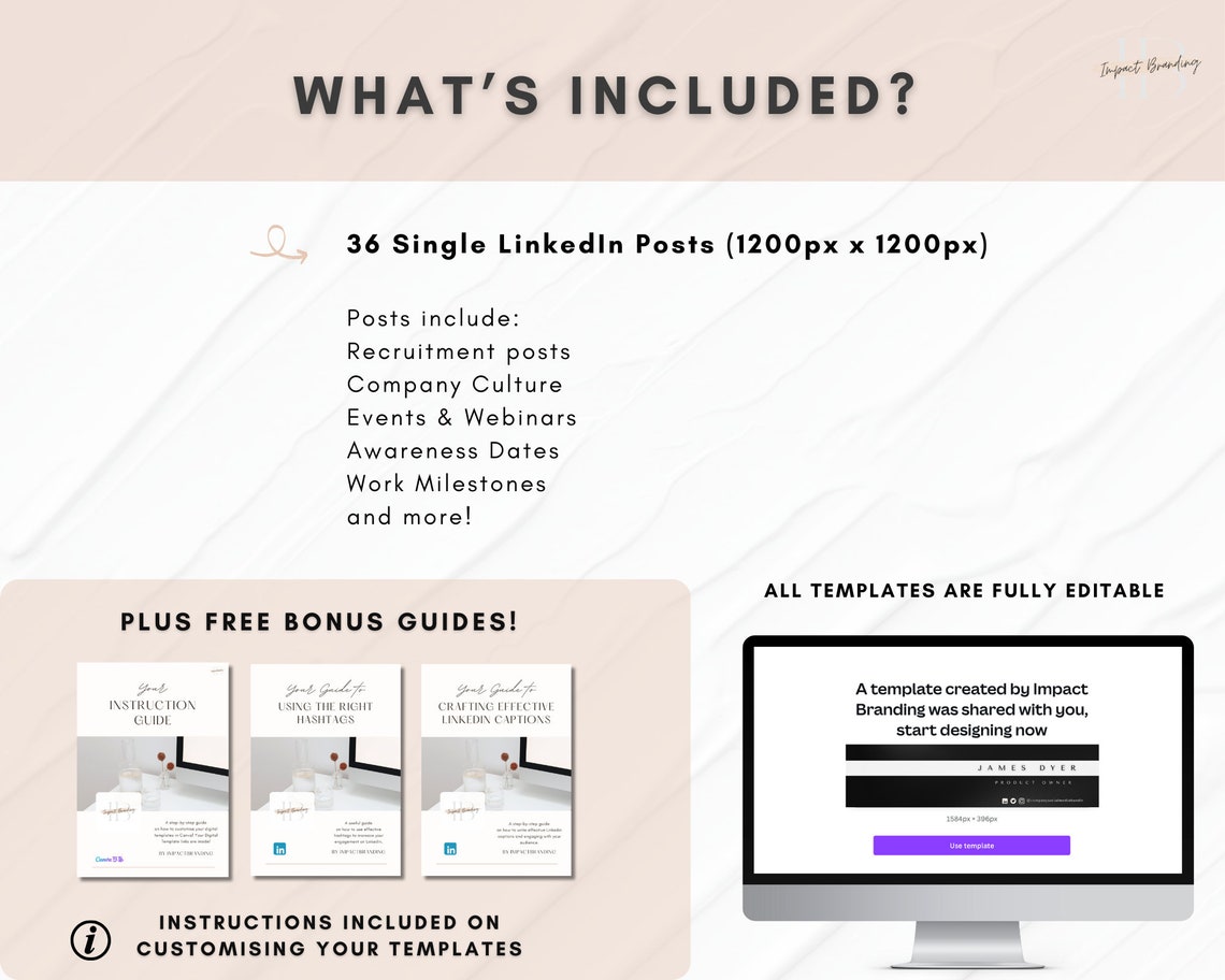 36 Linkedin Post Templates | Light Minimal | Linkedin Template ...