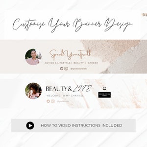4 Youtube Banner Templates White Modern Banner Style Youtube Branding ...