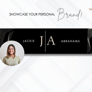 Linkedin Banner Templates | Dark Modern Theme, Name Text (canva ...