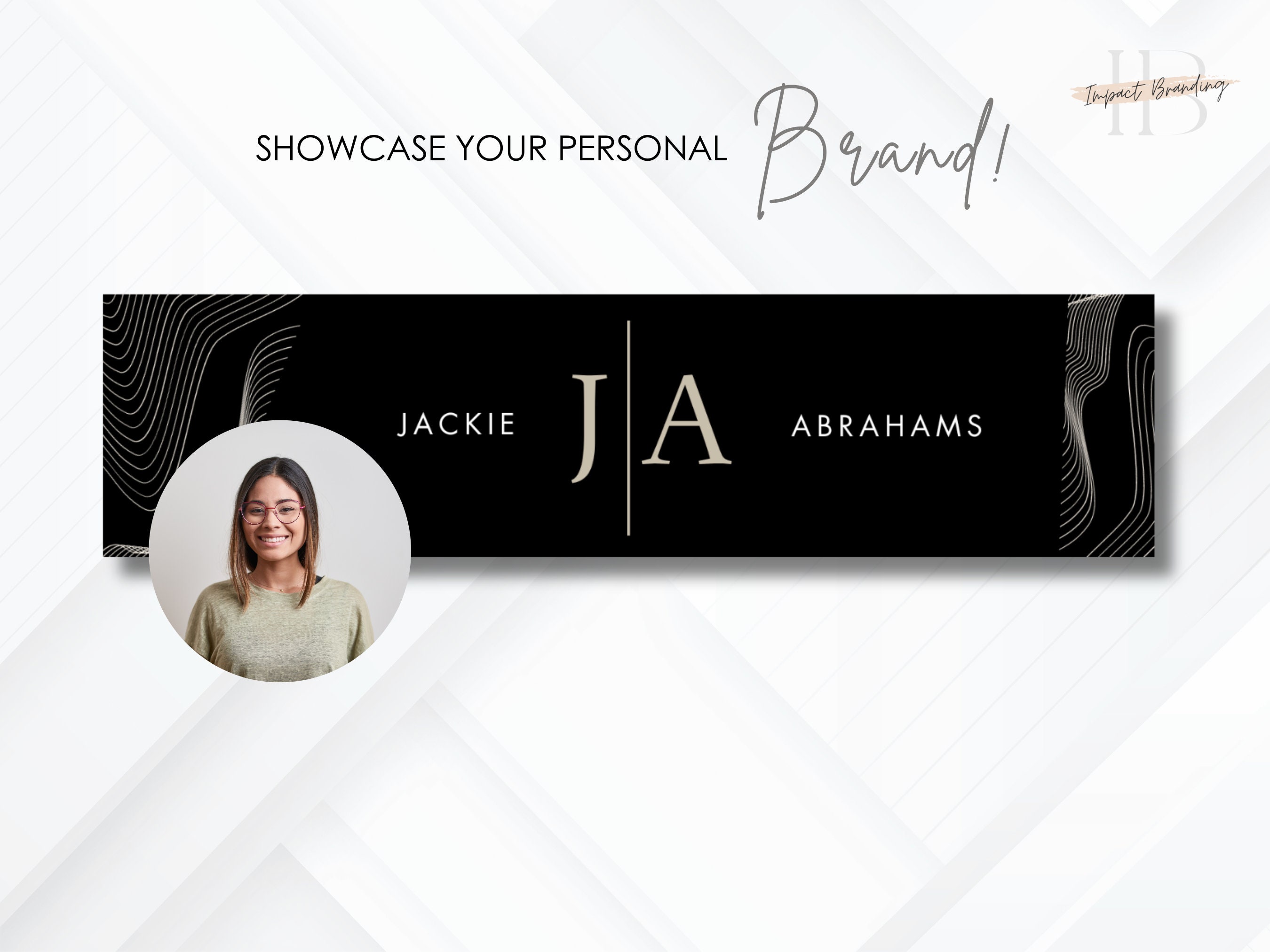 Linkedin Banner Templates | Dark Modern Theme, Name Text (canva ...