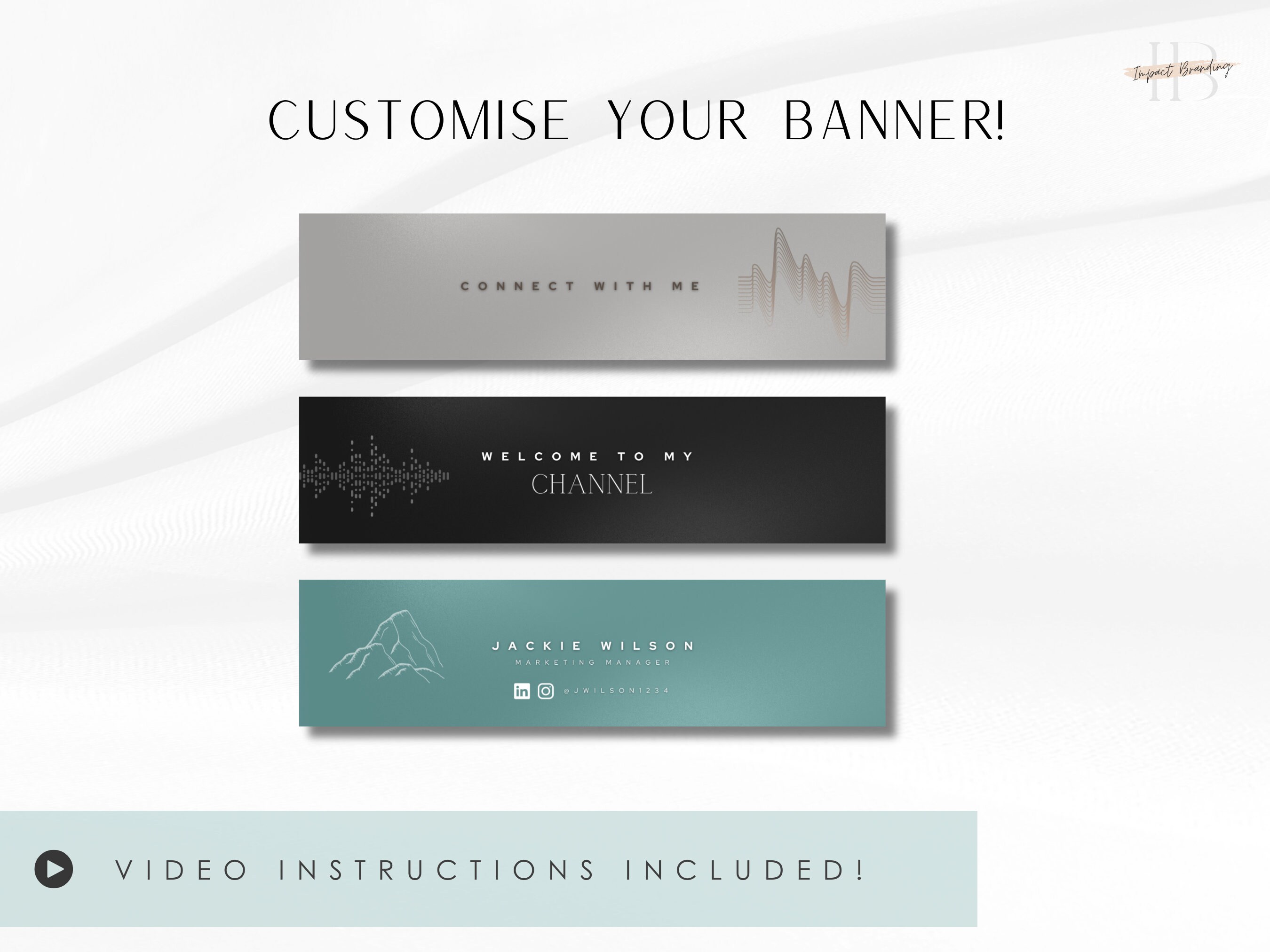 Customisable Banners for ALL Social Media Platforms | Banner Template ...