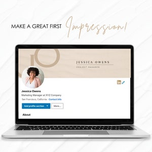 Beige Linkedin Banner Templates | Professional Profile Design (PDF) - Etsy
