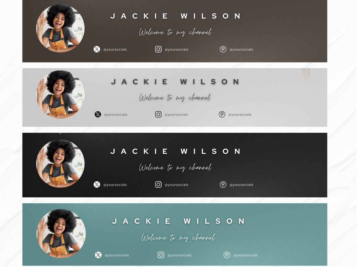 Youtube Banner Templates Dark Minimal Banner Style Youtube Branding ...